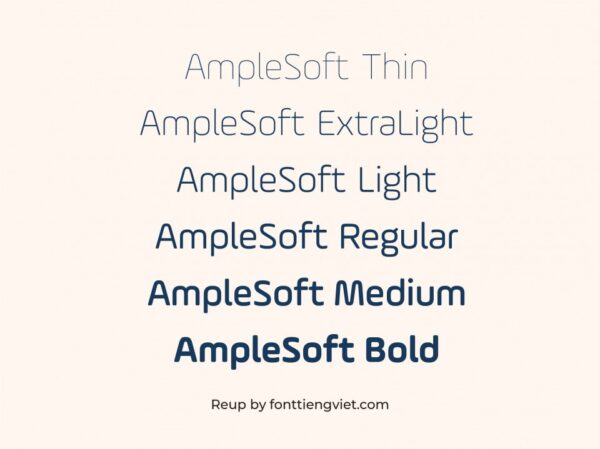 Fonttiengviet.com | Font việt hóa VL Ample Soft (8 font ) - Fonttiengviet.com
