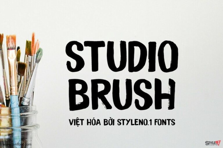 Fonttiengviet.com | Font việt hóa SVN Studio Brush - Fonttiengviet.com