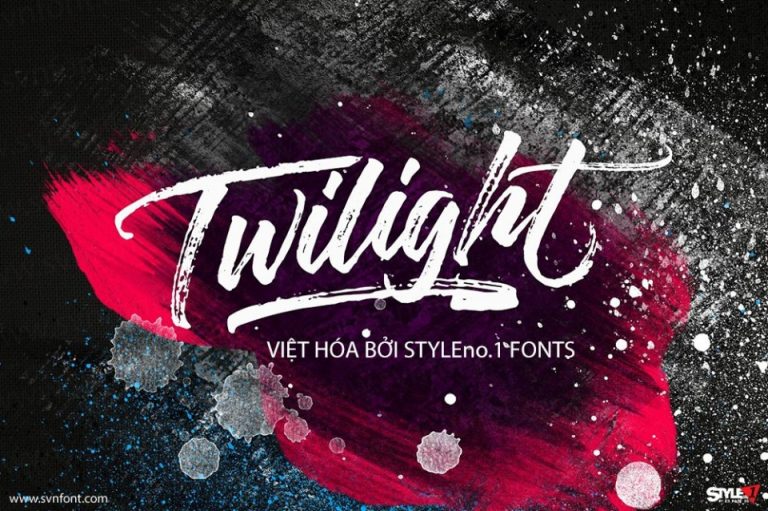 Fonttiengviet.com | Font việt hóa SVN Twilight Script kiểu brush - Fonttiengviet.com