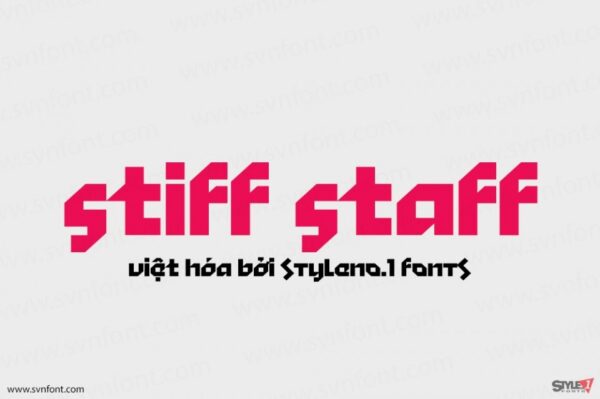 Fonttiengviet.com | Font việt hóa SVN Stiff Staff - Fonttiengviet.com