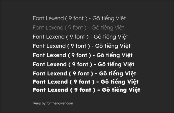 Fonttiengviet.com | Font Lexend ( 9 font ) - Gõ tiếng Việt ...