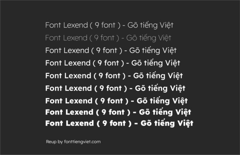 Fonttiengviet.com | Font Lexend ( 9 font ) - Gõ tiếng Việt ...