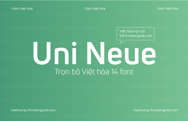 Fonttiengviet.com | [Shop font] Trọn bộ Font Việt hóa 1FTV Uni Neue ...