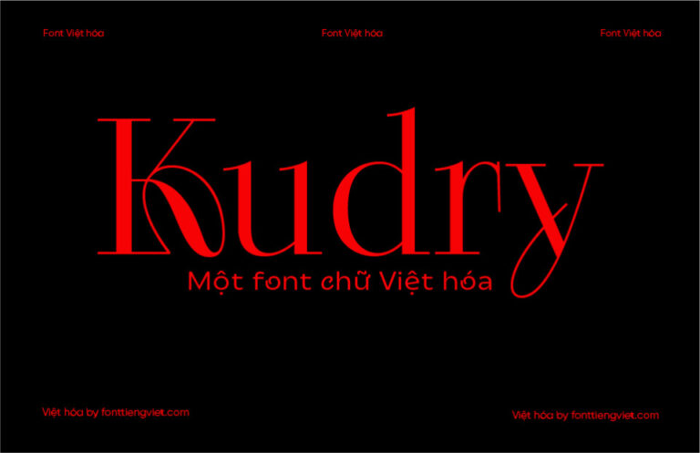Fonttiengviet.com | Font Việt hóa 1FTV VIP Kudry - Fonttiengviet.com