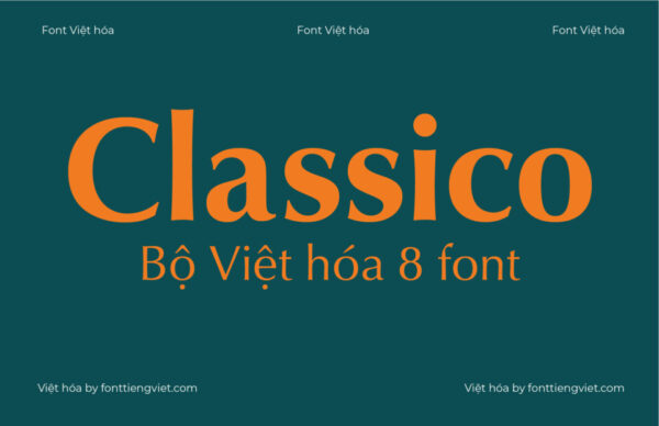 Fonttiengviet.com | [Shop font] Bộ 8 Font việt hóa 1FTV VIP Classico - Fonttiengviet.com