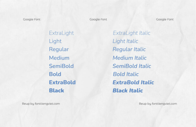 Fonttiengviet.com | Font Nunito ( Gõ tiếng Việt ) - Fonttiengviet.com