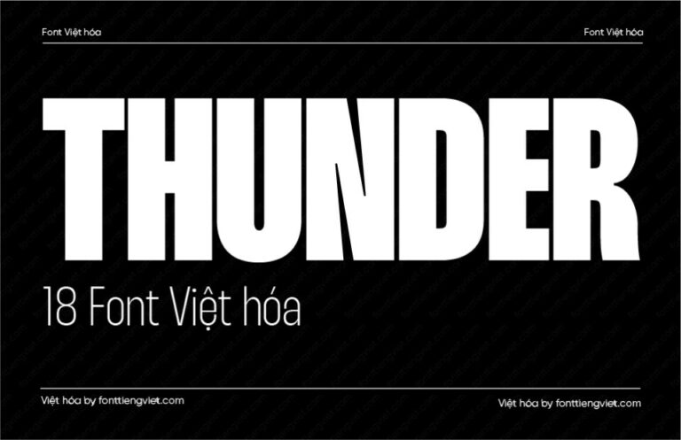 Fonttiengviet.com | [Shop font] 18 Font Việt hóa 1FTV VIP Thunder - Fonttiengviet.com