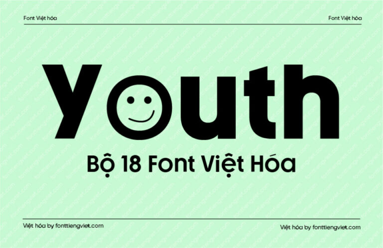 Fonttiengviet.com | [Shop font] 18 Font Việt hóa 1FTV VIP Youth - Fonttiengviet.com