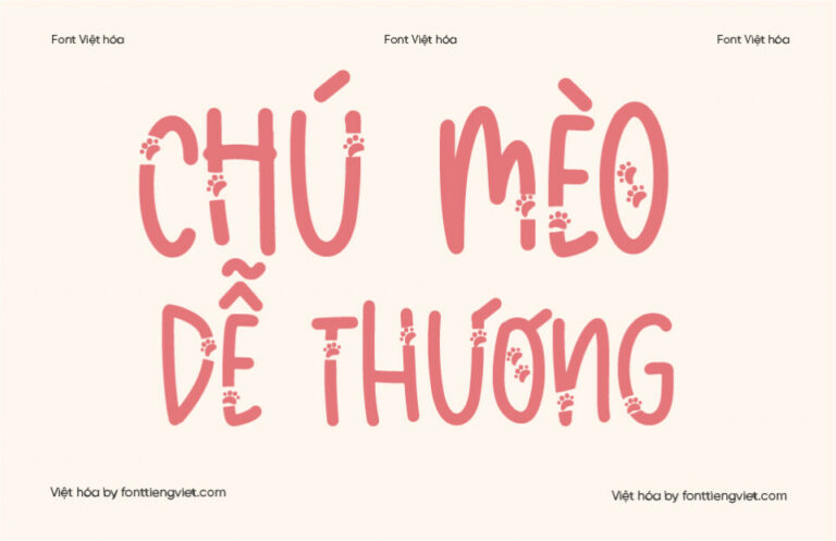 Fonttiengviet.com | Font 1FTV VIP Meow Paw Việt Hóa – Font Dễ Thương ...